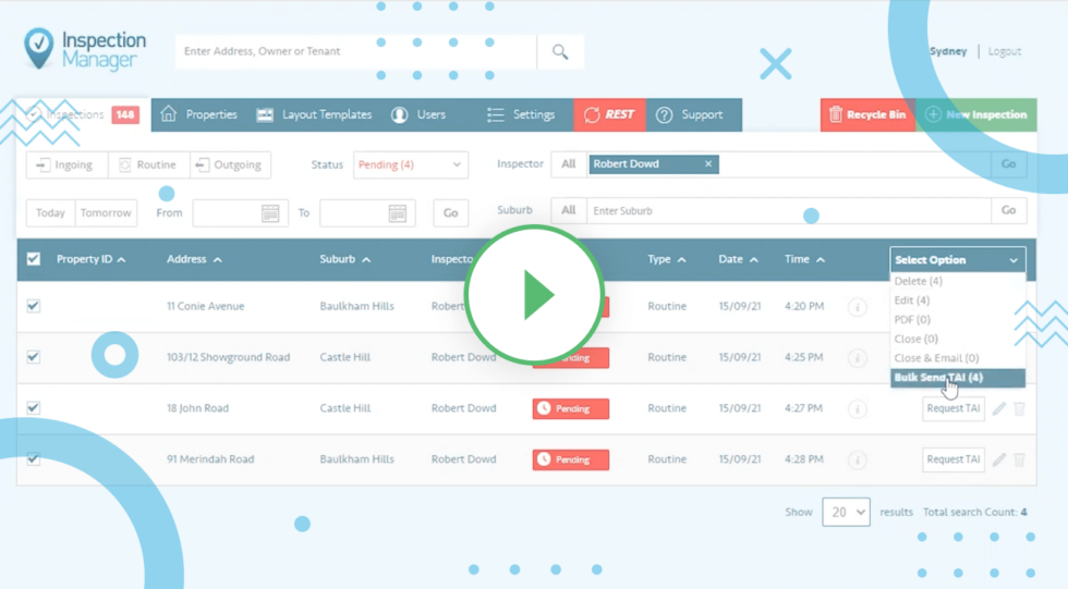 Sync with Property Me | Inspection Manager